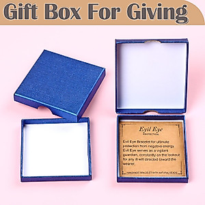 QOGIR Evil Eye Agate Bracelet - Ultimate Protection Bracelet for Women Men - Handmade Natural Gem Stone Beaded Stretch Elastic Healing Bracelets 4mm