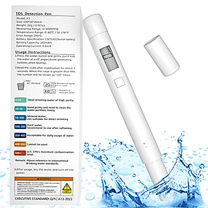AyinLab TDS Water Hardness Tester Upgraded 0-9999ppm, Accurate 2%FS TDS Meter Digital Water Tester, Easy TDS Water Quality Tester for Drinking Water, RO/DI System, Pool&Spa, Hydroponics, Tap, Aquarium