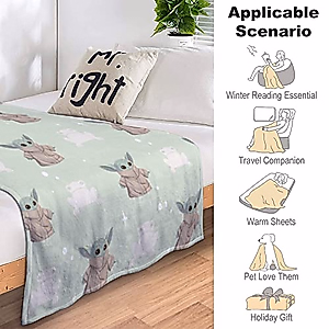 Warm Throw Blanket Winter Weighted Blankets Soft Fleece Blanket Movie Gift for Women Men Children Fans 50" X 60"