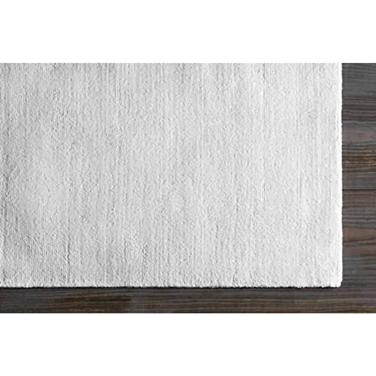 Mark&Day Area Rugs, 8x10 Farnham Solid and Border White Area Rug, White Carpet for Living Room, Bedroom or Kitchen (8' x 10')