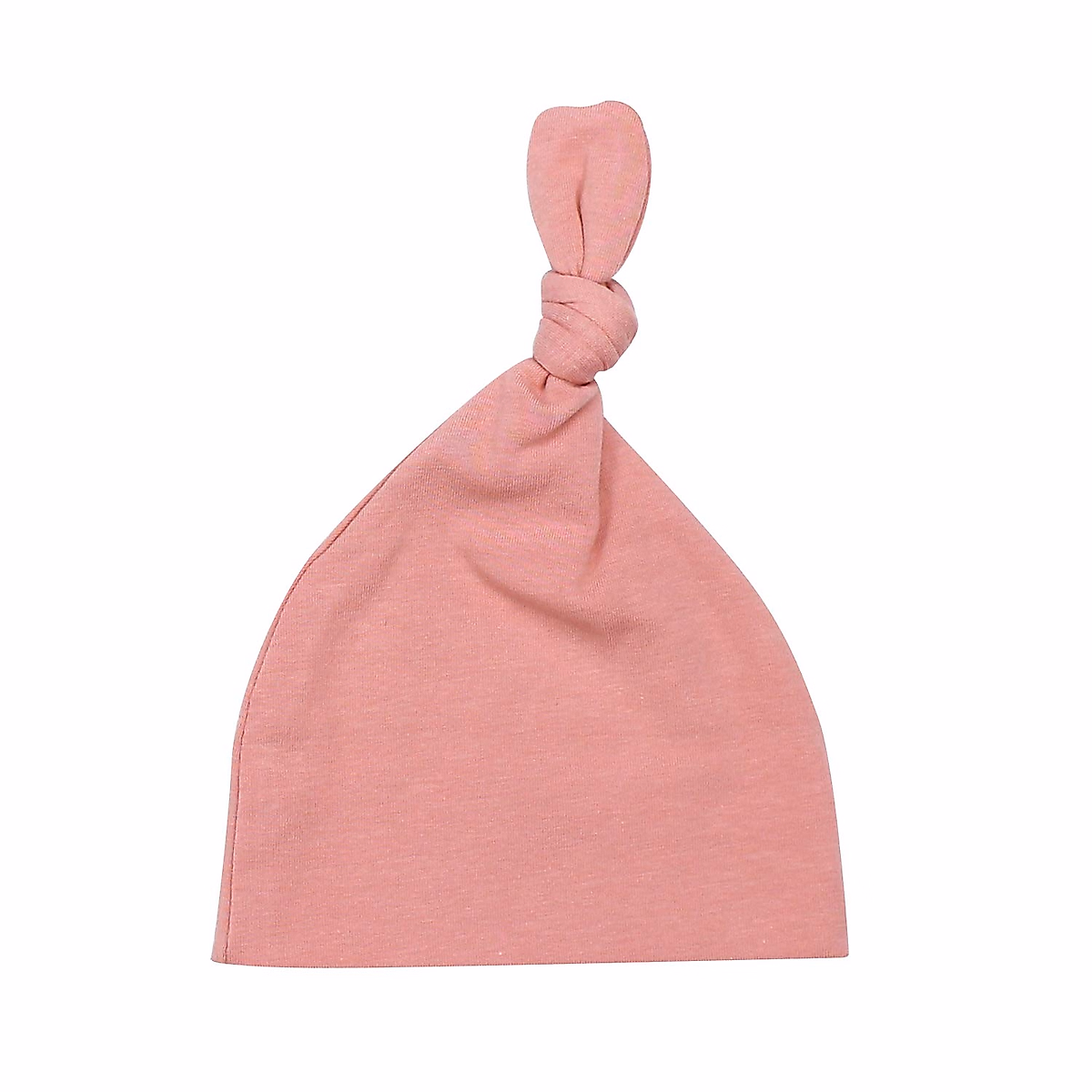 TWINOR Plain Knotted Baby Gown with Headband Hat Infant Sleeper for Baby Girl and Boy Pink