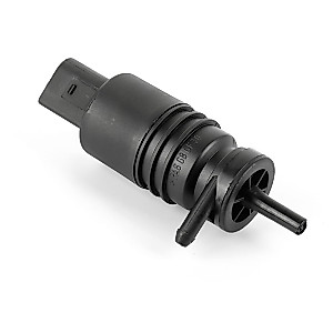 zipelo Windshield Washer Pump with Grommet, Windshield Washer Fluid Pump Replacement, Replaces OEM #: 67128362154, 67128377612, Compatible with Most Vehicles, Standard Black Car Accessories Parts