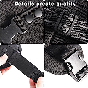 Drop Leg Holster Right Handed - Airsoft Holster with Magazine Pouch Thigh Pistol Gun Holster Tactical Adjustable,Suitable to Hold Full Size Mid Size and Compact Pistols. (Black)