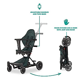 Dream On Me Drift Rider Baby Stroller in Emerald Green, Lightweight Stroller with Compact Fold, Sturdy Design, 360 Degree Angle Rotation Travel Stroller