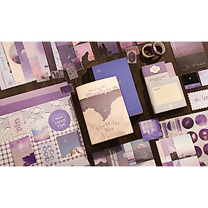 348 Pcs Scrapbooking Supplies Kit, Vintage Aesthetic Scrapbook Kit for Bullet Junk Journal, Stationery, A6 Grid Notebook, DIY Journaling Supplies, Birthday Craft Gift for Teen Girl Kid Women