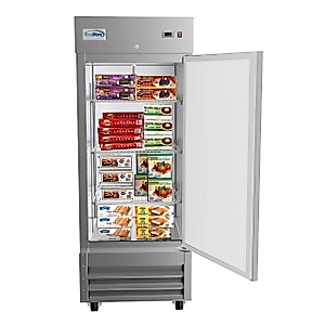 KoolMore 29" 1 Door Stainless Steel Upright Commercial Reach-in Freezer - 23 cu. ft