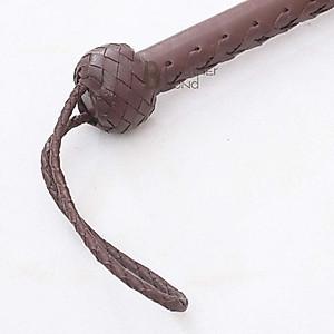 Indiana Jones Style 8 Foot & 10 Foot Dark Brown Leather Equestrian Bullwhip 8 Strands Real Cowhide Leather Bull Whip (08)