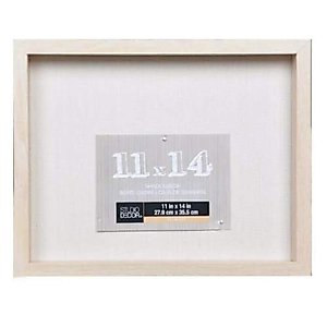 Studio Decor Heavy Duty Wood Frame 1" Depth Shadow Box Display Case Nursery Wedding Graduation (Blonde, 11"x14")