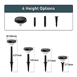 Linkind Solar Pathway Lights 4 Pack, Warm White Bright Solar Lights Outdoor Waterproof, Solar Garden Lights Adjustable Landscape Path Lights for Patio Walkway Yard Driveway Backyard Decorative