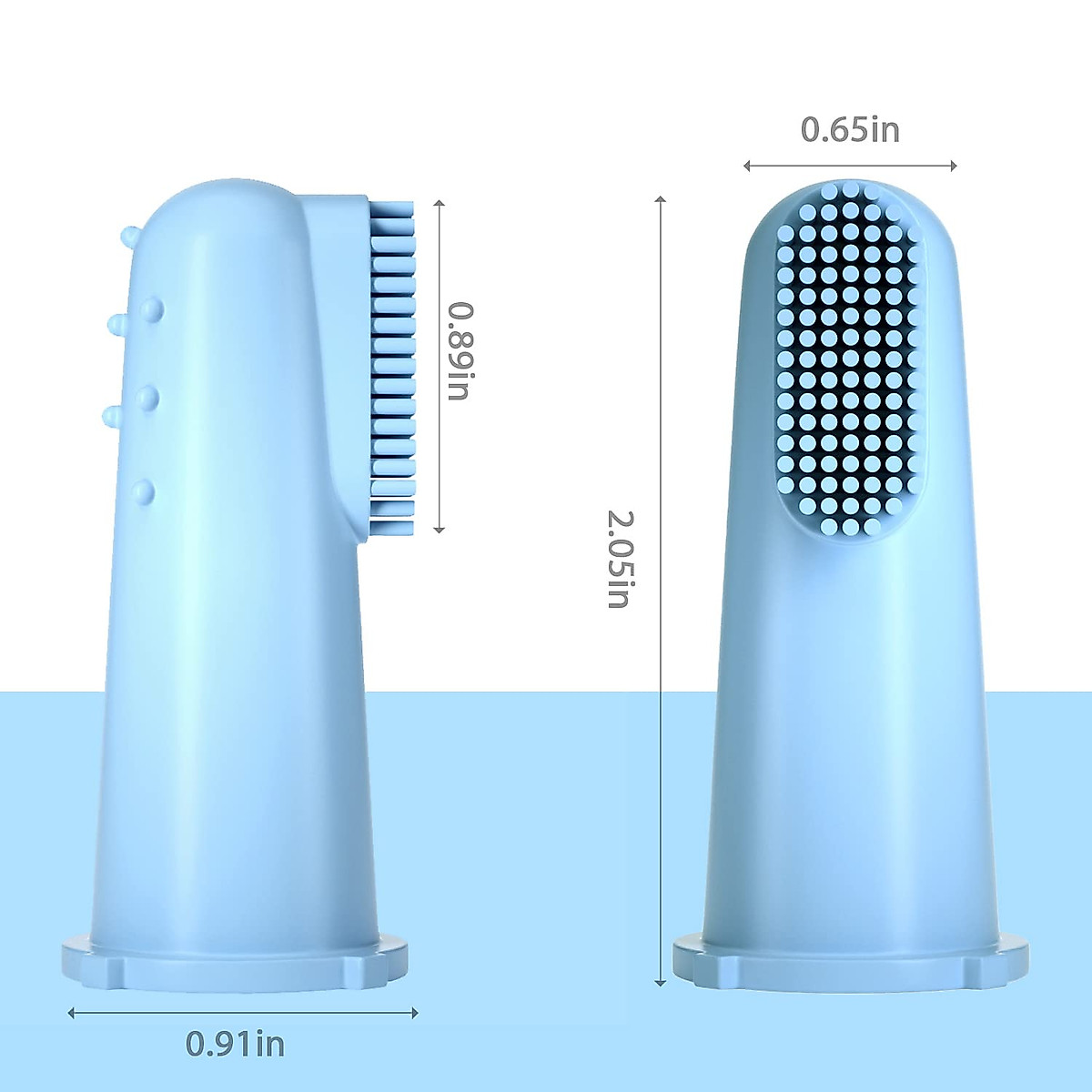 Silicone Finger Toothbrush for Toddlers and Baby Teething Finger Massager - Safe and Gentle Infant and Toddler Finger Brush for Trouble-Free Teething and Early Oral Hygiene Training - 3 Pack - Boys