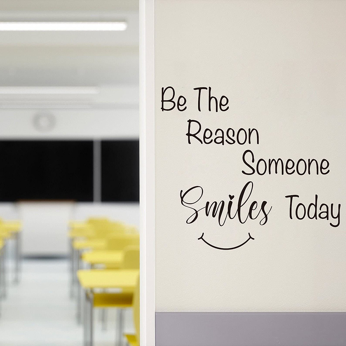 Summerjokes Be The Reason Someone Smiles Today Inspirational DIY Wall Decals Decals Vinyl Stickers for Home Living Room Kitchen Dining Room School Library Classroom Office Cafe Art Wall Decoration