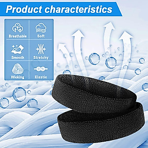 4 Pcs Sweatbands Sport Headbands for Men & Women, Sweat Head Bands Moisture Wicking Sport Headband Cotton Sweatbands for Basketball, Athletic Exercise, Tennis, Running, Yoga