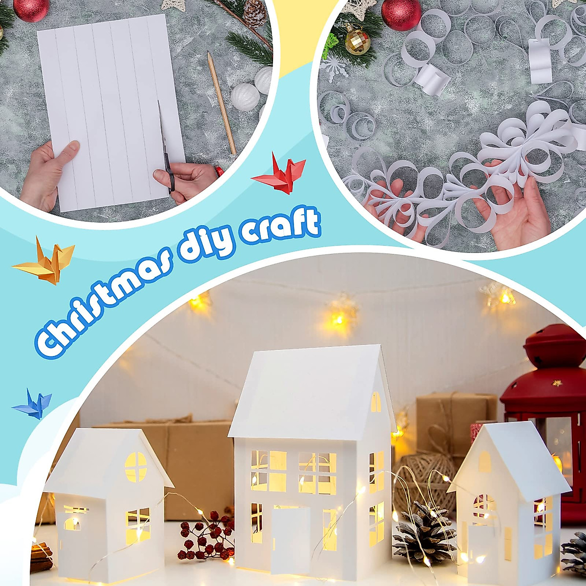 2500 Sheets Construction Paper 9" x 12" Construction Paper Classroom Construction Paper Bulk A4 Drawing Paper for Kids Drawing Art School Classroom Decoration Teacher Supplies (White)