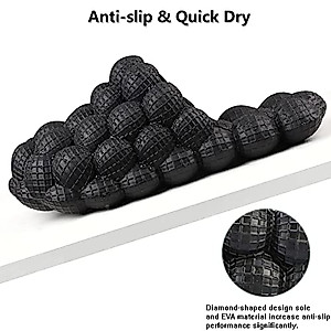 rosyclo Bubble Slides for Women Men, Golf Ball Shoes Slides with Charms, Womens Anti-Slip Shower Spa Slippers, Gym House Beach Slippers, Super Soft Pillow Stress Relief Slide Sandals for Ladies,