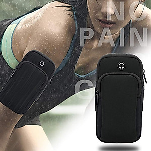 VodTiuKia Running Armband,Arm Bag Phone Holder for Running,Multi Cell Phone Armband Pouch for Gym Workout Jogging Exercise,Suitable with iPhone 11 Pro Max XS XR X 8 7 6 6s Plus (Black)