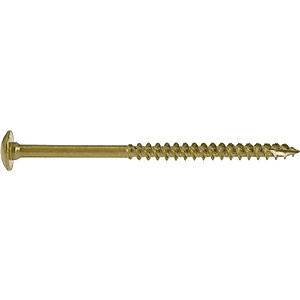 Power Pro 47879 Lag Screws, #5/16 x 6, Star Drive Construction Lag Screws, Rust Resistant, Epoxy Coated Bronze, 5lb Tub, Ceramic