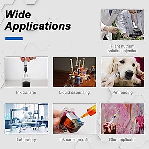 otwooi Syringes with 18 Ga Blunt Tip Needle, for Precision Liquid Handling and Refilling - 5ml 10ml 20ml 30ml Syringe Blunt Needles, Ideal for Liquids, Adhesives, and Oils（5ml, 5pcs)