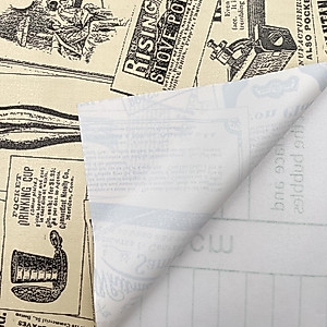 Yifely Old Fashion Newspaper Furniture Protective Paper Roll Peel Stick Shelf Drawer Liner Locker Sticker 17.7 Inch by 13 Ft