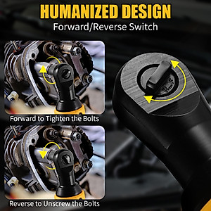 Lezwuatoolz 3/8" Brushless Cordless Ratchet, Electric Ratchet Compatible with DEWALT 20V Battery, 74Ft-Lbs Ratchet Wrench with Variable Speed Trigger, 3/8" to 1/4" Adapter, 3" Extension Bar(Tool Only)