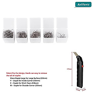 Nobrand Aulifants - Hot Stapler, Plastic Welder, Plastic Welding Kit, Plastic Welding Gun, for Plastic Repair Automotive Car Bumper, Kayak Repair with 205 Staples 50Watt