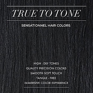 Sensationnel Vice lace front wigs - unit 16 5 inch Deep part synthetic preplucked hairline (1 JETBLACK)