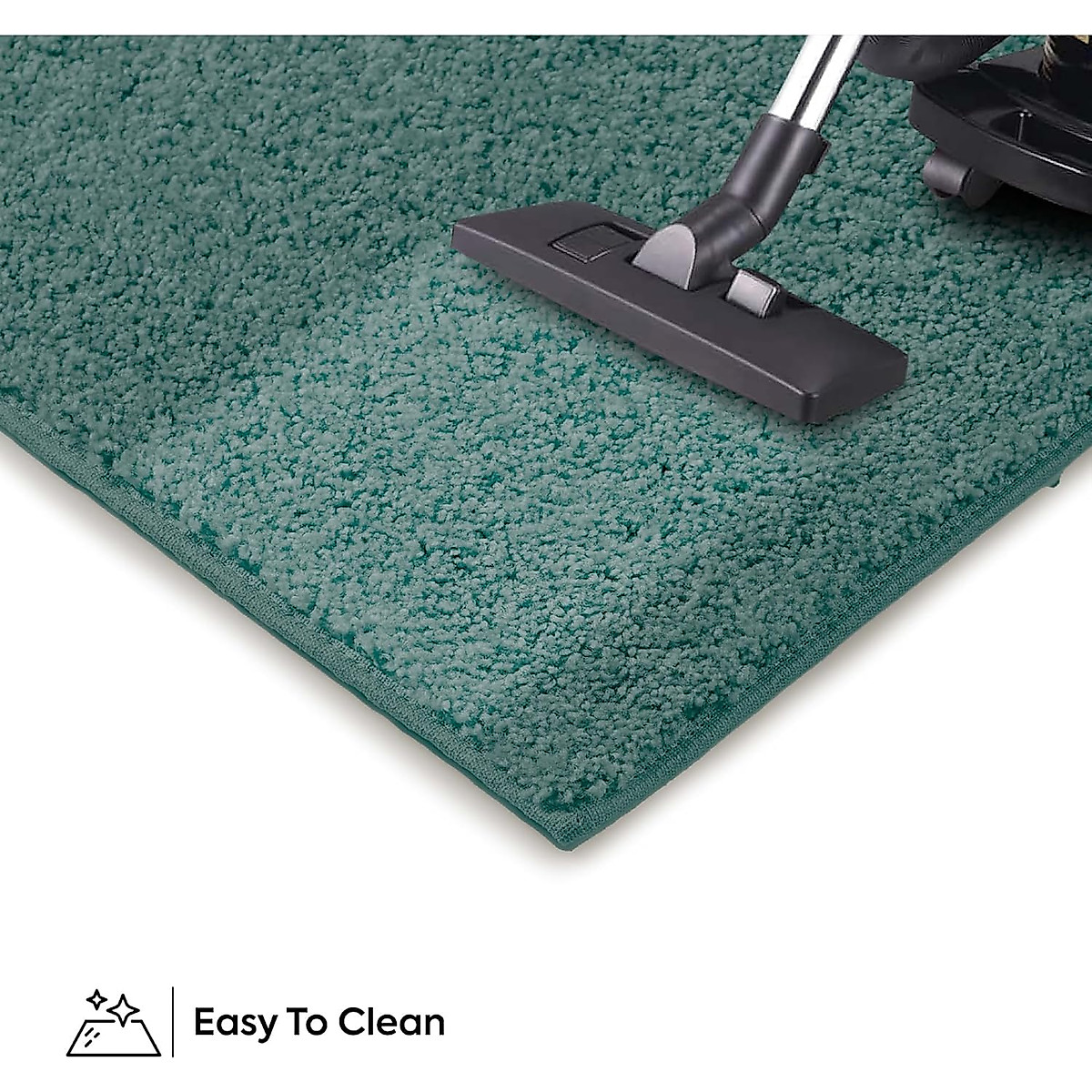 Ambiant Saturn Collection Solid Color Area Rugs Teal - 6' x 9' Rectangle, Indoor, Stain Resistant, Perfect for Living Room, Bedroom, Dining Room, Entryway, Doorway, Pet & Kids Friendly Rug, Wedding