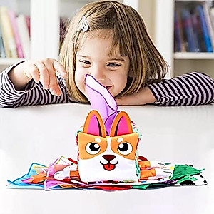 predolo Dog Shaped Baby Tissue Soft Stuffed for Boys and Girls