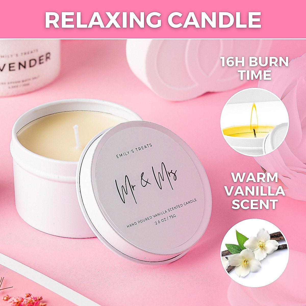 Wedding Gifts For Couples 2023-4 Pcs Bath Gift Box - Engagement Gifts For Couples, Mr And Mrs, Bride And Groom, Newly Engaged, Just Married, His And Hers, Bridal Shower, Newlyweds, Husband And Wife