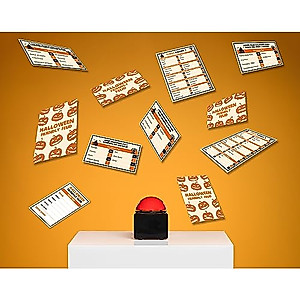 BEUFSE Halloween Friendly Feud Game Set, Halloween Game Supplies, Halloween Games for Adults and Teens, Feud Quiz, Halloween Group Game, Fun Game Party, Fun Holiday Game - SC002