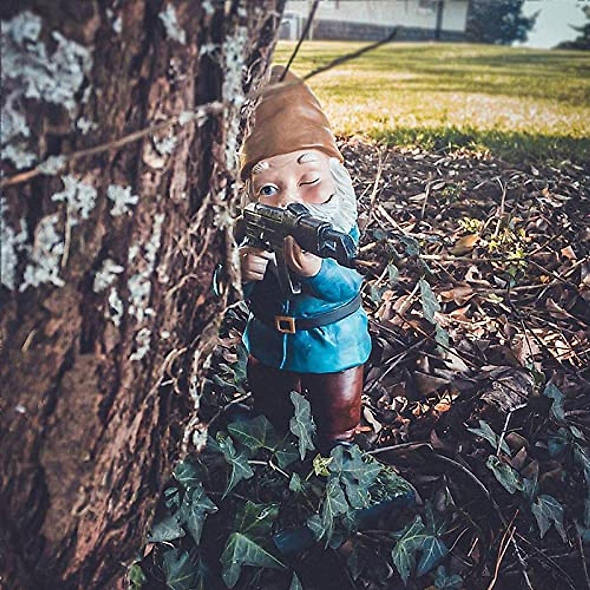 YYTRY Military Gnome,Military Garden Gnomes with Gun,Army Gnomes Outdoor Garden Statues,Desktop Indoor Outdoor Lawn Yard Decorations Halloween Holiday Christmas Thanksgiving Gifts (Yellow) RKS542