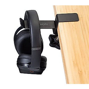 Gator Frameworks Cases Frameworks Headphone Hanger for Desks (GFW-HP-HANGERDESK), Black Small