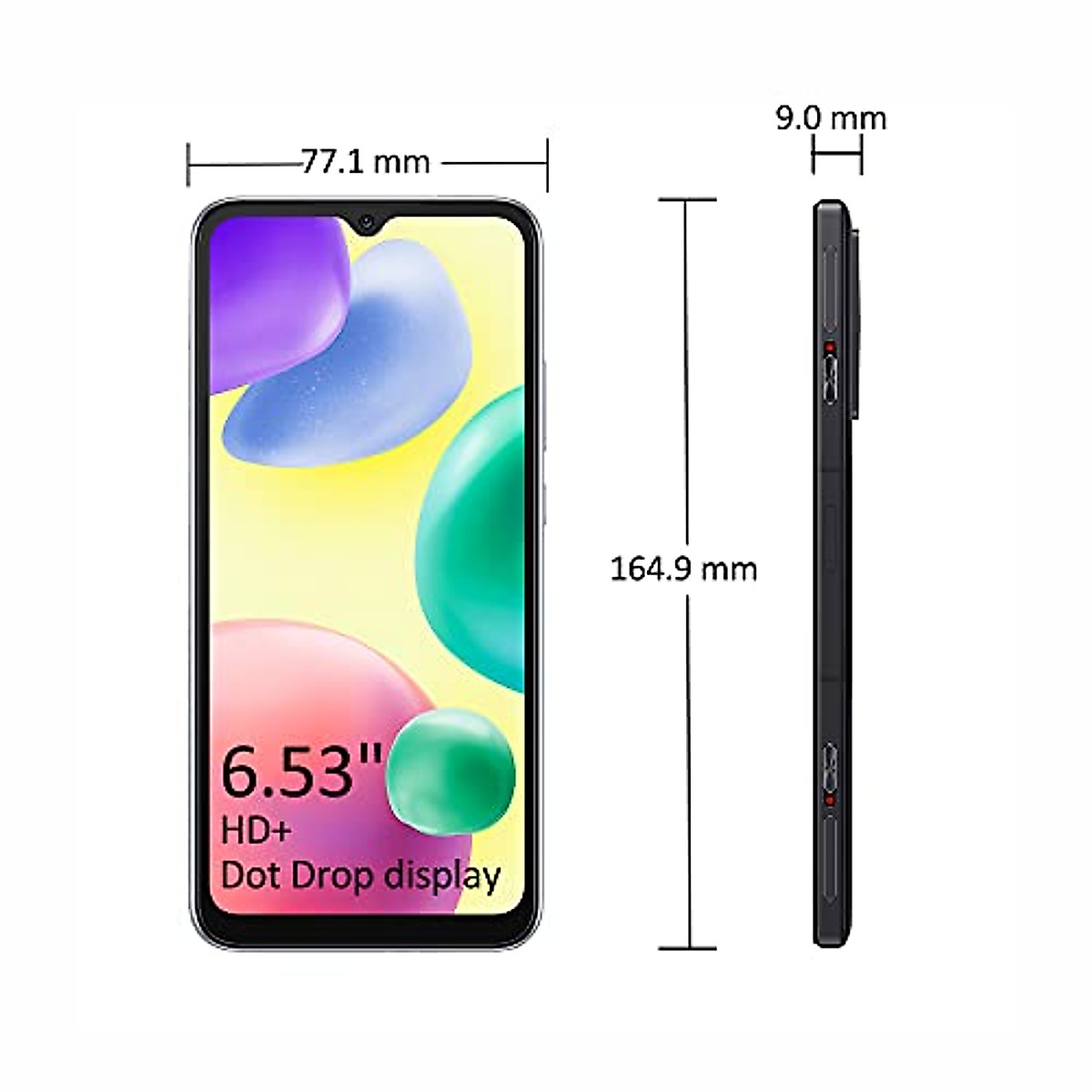 Xiaomi Redmi 10A 4G 64GB + 3GB Global Version Factory Unlocked 6.53" 13MP Camera (Not Verizon Sprint Boost Cricket Metro At&T) + (w/Fast Car Charger Bundle) (Sky Blue)