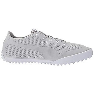 PUMA GOLF Women's Monolite Cat Engineered Mesh Golf Shoe, Gray Violet-Puma White, 8 M US