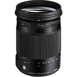 Sigma 18-300mm F3.5-6.3 Contemporary DC Macro OS HSM Lens for Canon