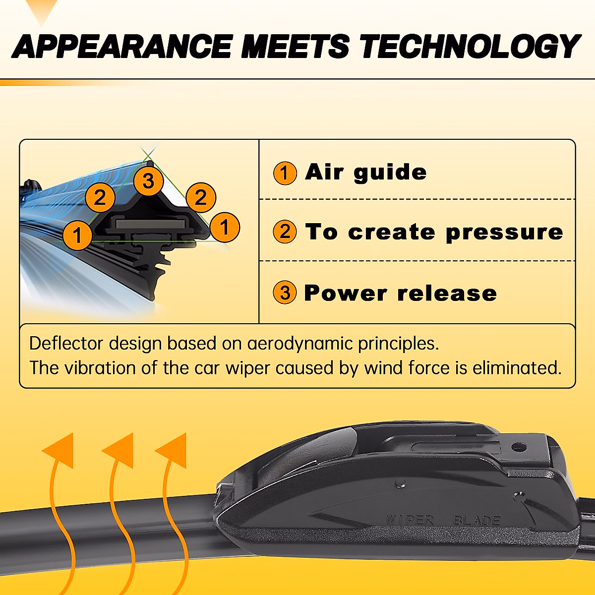 AUTOBOO 26" and 18" Windshield Wipers Blades (Pack Of 2),OEM Quality Premium All-Seasons Wiper blades,Stable and Quiet Armor wiper blades