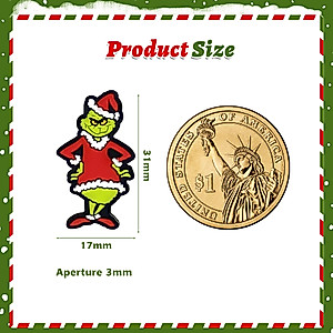 PEVOGON 12 Pcs Christmas Silicone Focal Bead Cute Loose Beads Accessory for DIY Keychains Bracelet Necklace Pens Lanyard Making