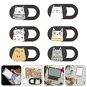 SOLUSTRE Computer Camera Cover Slide 6pcs/ Set Webcam Phone Webcam Cover Tablet Camera Privacy Cover Laptop Webcam Cover Privacy Cover Slide Laptop Camera Hide Cover