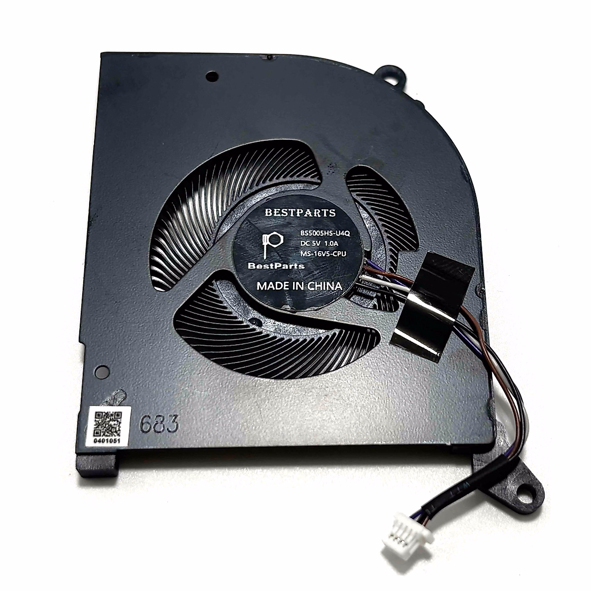BestParts New CPU+GPU Fan Replacement for MSI Stealth GS66 (12th Gen Processor), 2x Cooling Fans, 2.5W, 6000 RPM, 5V, 4-Pin, 41dB, Laptop