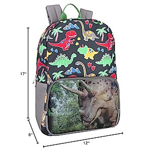 Trail maker Picture Changing Lenticular Dinosaur Backpack for Boys – Elementary and Middle School Hologram Backpack (Dinos 3) Large