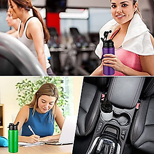 10 Pieces Aluminum Water Bottle 20 oz Leak Proof Aluminum Reusable Bottles Lightweight Portable Sports Water Bottle Bike Water Bottles Snap Lid Metal Water Bottle for Travel (Multiple Colors)