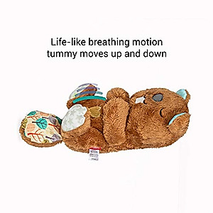 Nuby Lifelike Animated Sleeping Beaver with 8 Soothing Lullabies & 4 Calming White Noises, 30 Min Non-Stop