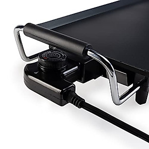 Premium Heavy Duty 35” Electric Portable Nonstick Teppanyaki Hibachi Grill Leurex Extra Large Table Top Griddle BBQ Barbecue Indoor Outdoor Camping with Adjustable Temperature