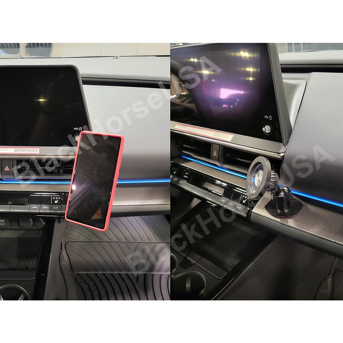 Phone holder compatible with Porsche 911 Carrera 992 Dashboard center console - Stick on with EASY release - to hold iPhone, Samsung Galaxy,