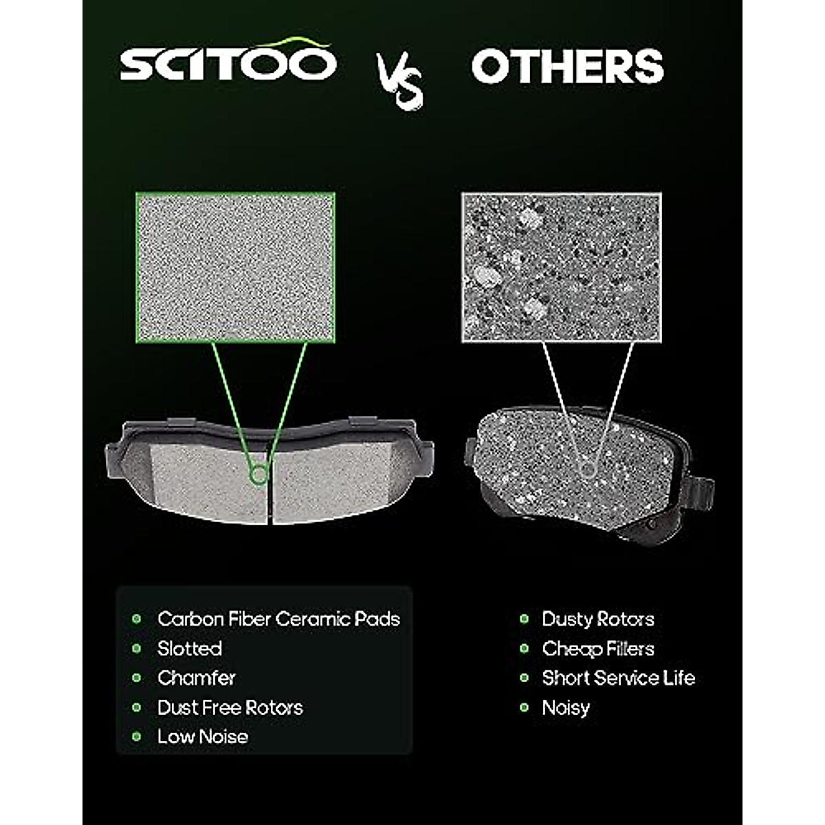 Ceramic Brake Pads Kits,SCITOO 8pcs Brakes Pads Set fit for 2002-2005 for Ford Explorer,2002-2005 for Mercury Mountaineer