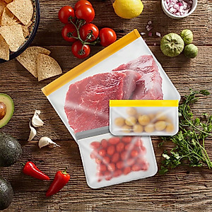 10PCS Reusable Silicone Food Storage Bags Freezer Bags for Sandwiches,2large bags silicone bags reusable storage,4 Reusable silicone bag Sandwich Bags,4Reusable silicone ziplock bags Snack Bags