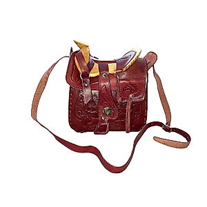Generic Saddle Purse Western Leather, Shoulder Purse, Or Hand Bag (Burgundy)