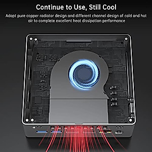 KAMRUI Mini PC Intel 10th i7-10710U Mini Computers 16GB RAM 512GB M.2 2280 SSD Mini Desktop Computers, Windows 11 Pro WiFi 6 BT 5.2 4K HDMI Type-C USB 3.0 Gigabit Ethernet VESA for Home Office