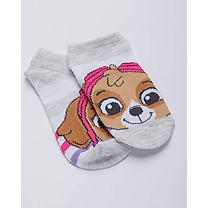 Nickelodeon Girls Paw Patrol 5 Pack No Show Casual Sock, Multi, 6-8.5 US