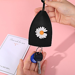 Pull Out Key Case, Portable Car Key Bag, Cute Pu Leather Keychain Pouch, Protective Key Holder Hook, Key Sleeve for Preventing Keys from Scratching Your Belongings Including Cosmetics Mobile Phones
