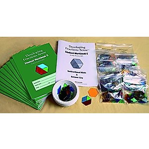 Developing Fractions Sense® C Class Set of Ten - Grade 5. A Concrete and Visual Approach to Fractions. Includes 10 Student workbooks, 10 Sets of Fraction manipulatives, Teacher Set and Answer Key.